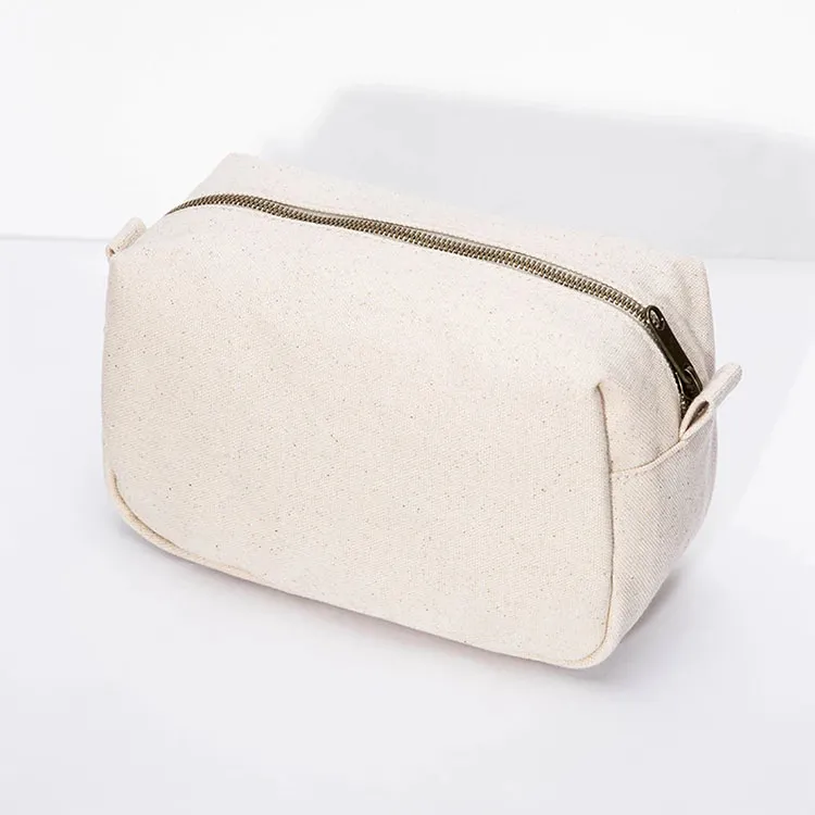 Organic cotton makeup bag， Eco-friendly Cosmetic Bag