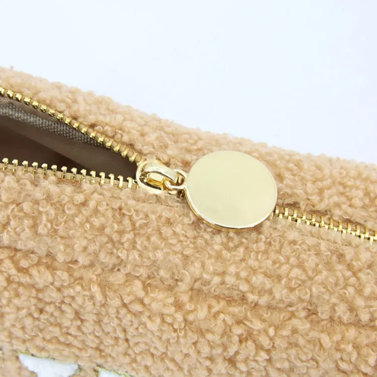 Teddy Makeup Pouch,Teddy Velvet Cosmetic Bag