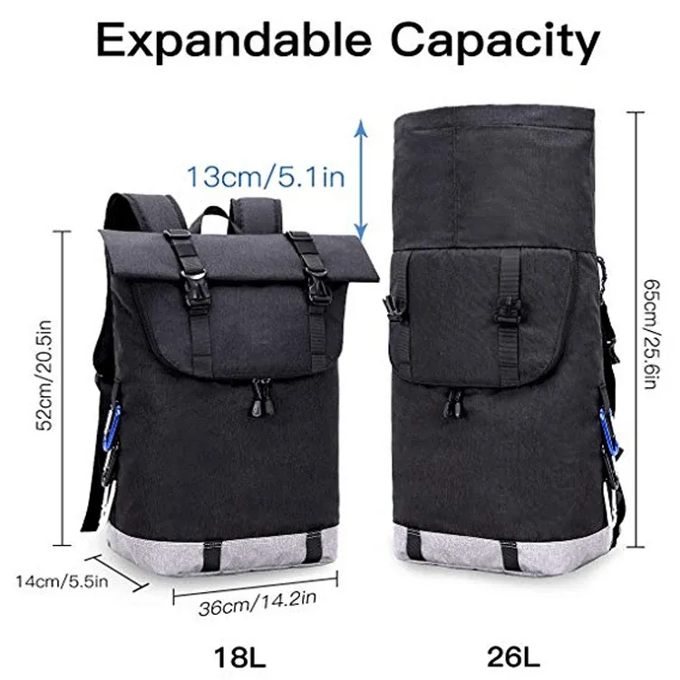 customized rolltop backpack,rolltop rucksack,best roll top backpack