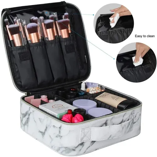 marble cosmetic bag,marble make up bag,marble vanity case