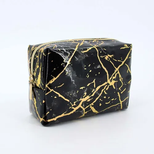 Portable Cosmetic Pouch, Marble Cosmetic Makeup Bag