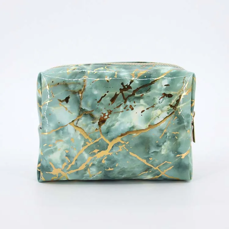 Portable Cosmetic Pouch, Marble Cosmetic Makeup Bag
