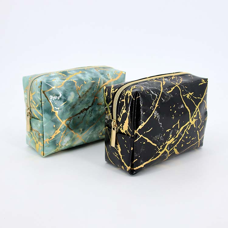 Portable Cosmetic Pouch, Marble Cosmetic Makeup Bag