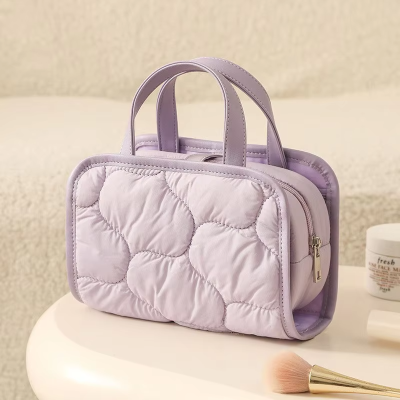 Customizable Tote Puff Toiletry Bag for Travel and Daily Use
