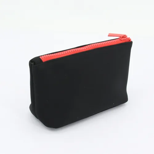 portable neoprene cosmetic bag, neoprene makeup bag, toiletry bag