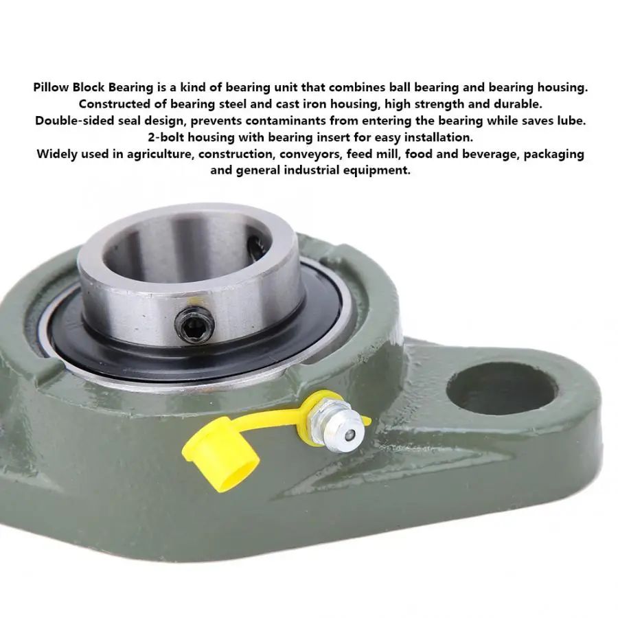 Self-aligning Flange Pillow Block Bearing 2-Bolt Insert Bearing with ...