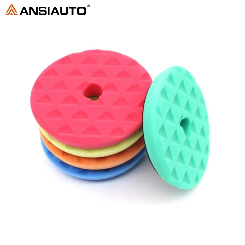 5 Inch DA Triangle Cutting Foam Pads，microfiber polishing pad