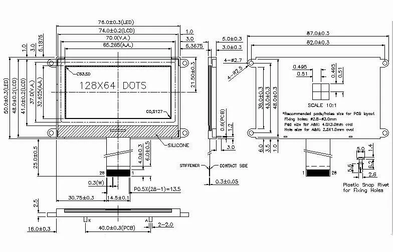 Graphic LCD Module,128*64 dots