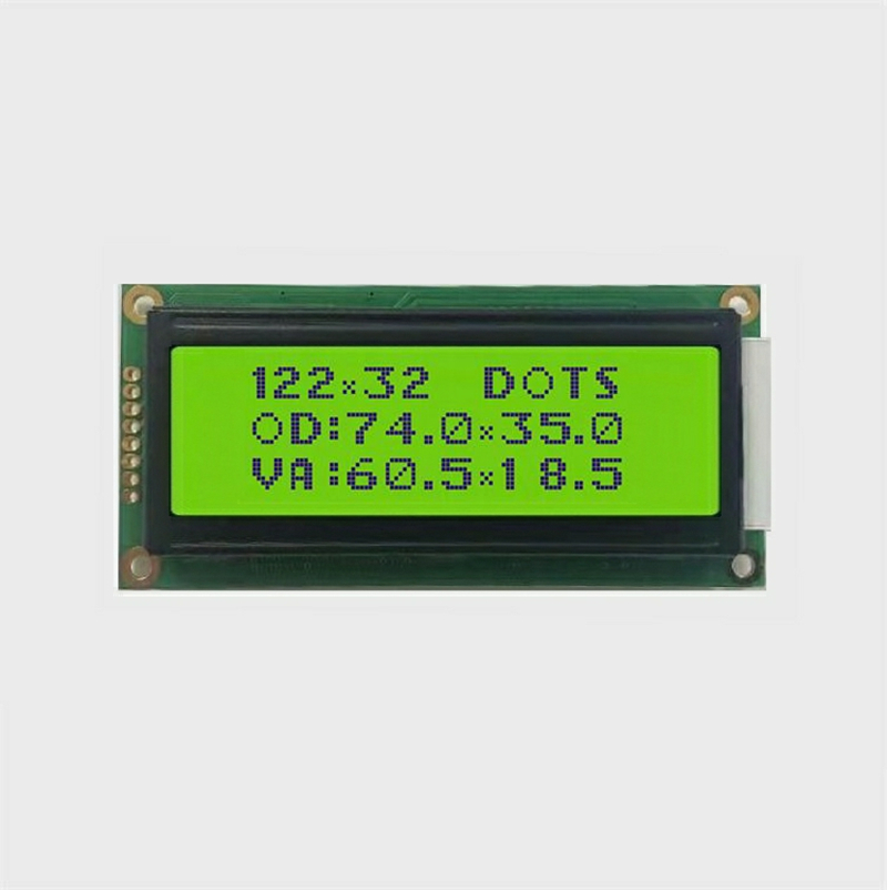 Graphic LCD module, 122*32 dots,Y/G LED backlight, SPI