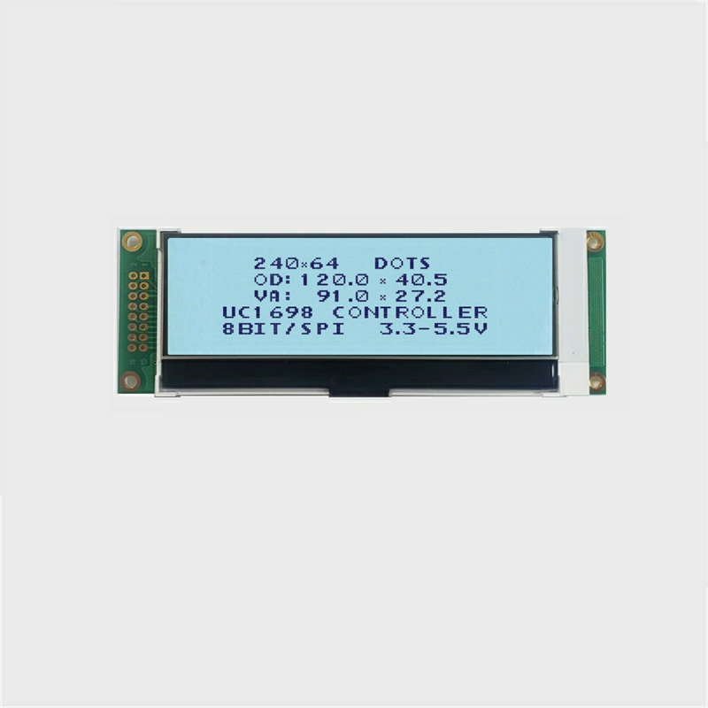 Graphic LCD module, 240*64 dots, White led backlight, 8-bit parallel