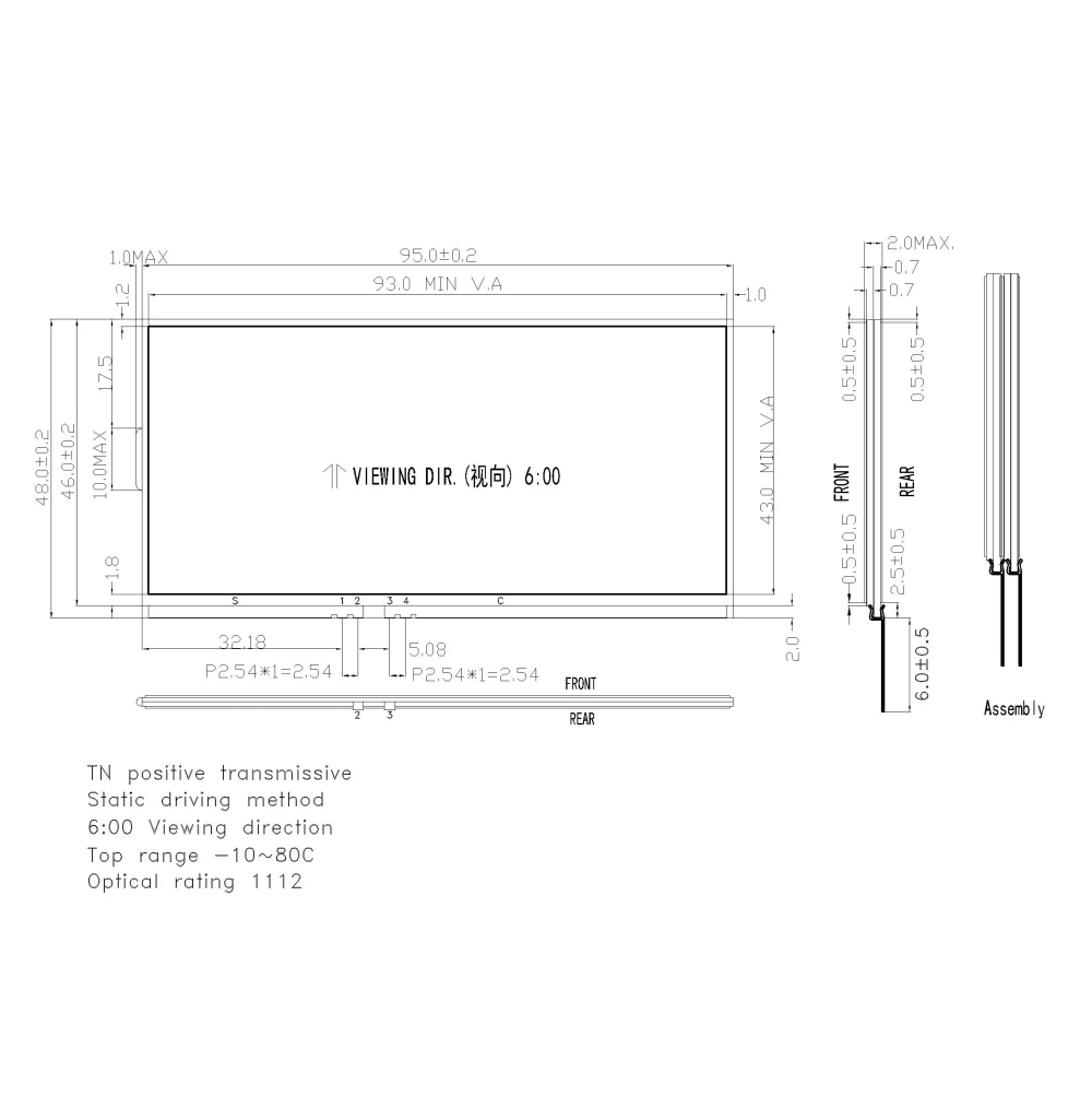 DG1614029J Shutter Glass for Welding Helmet
