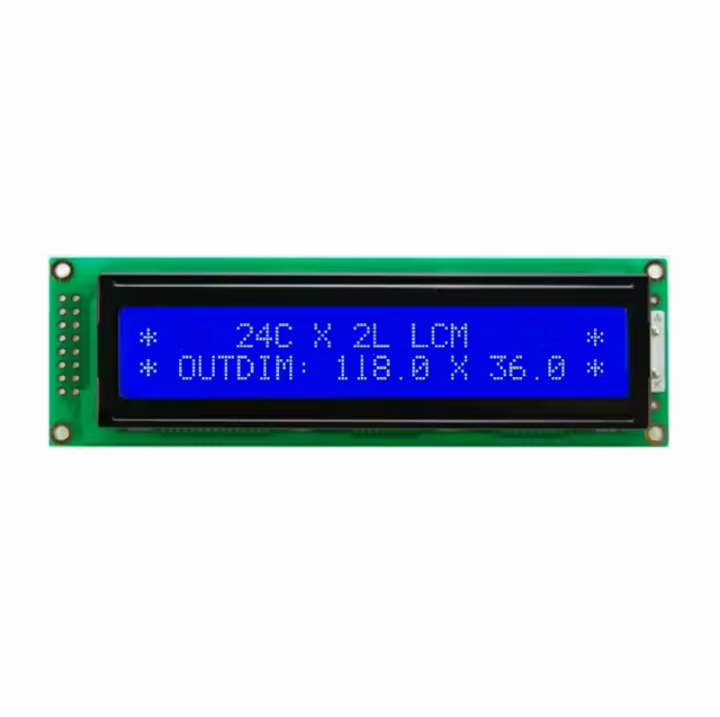 24x2 Character LCD 4-bit or 8-bit parallel interface