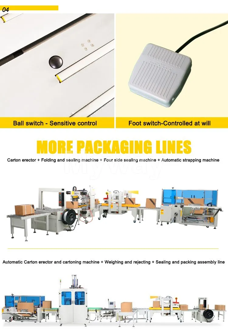 sealing and strapping packing line