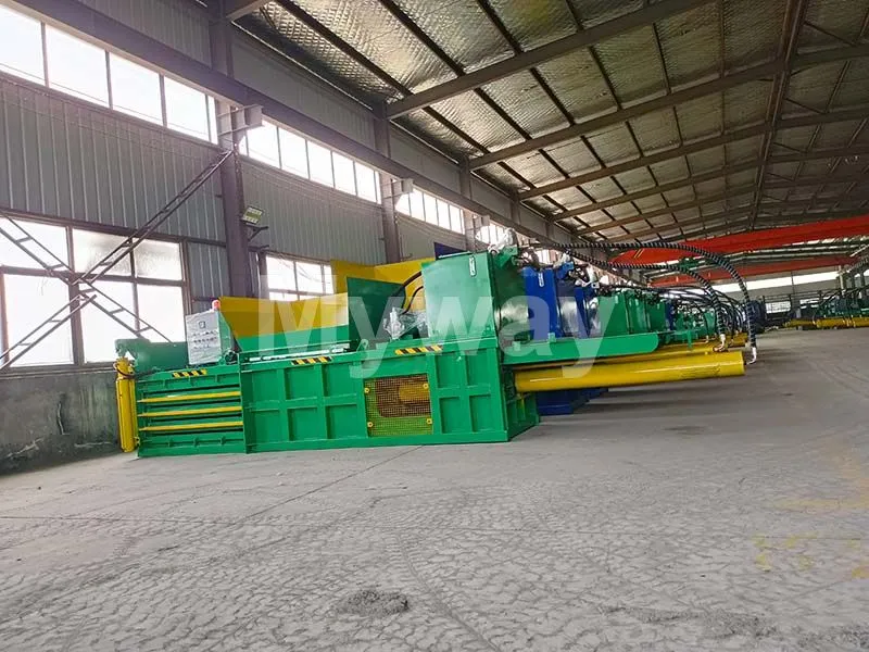 horizontal cardboard baler machine