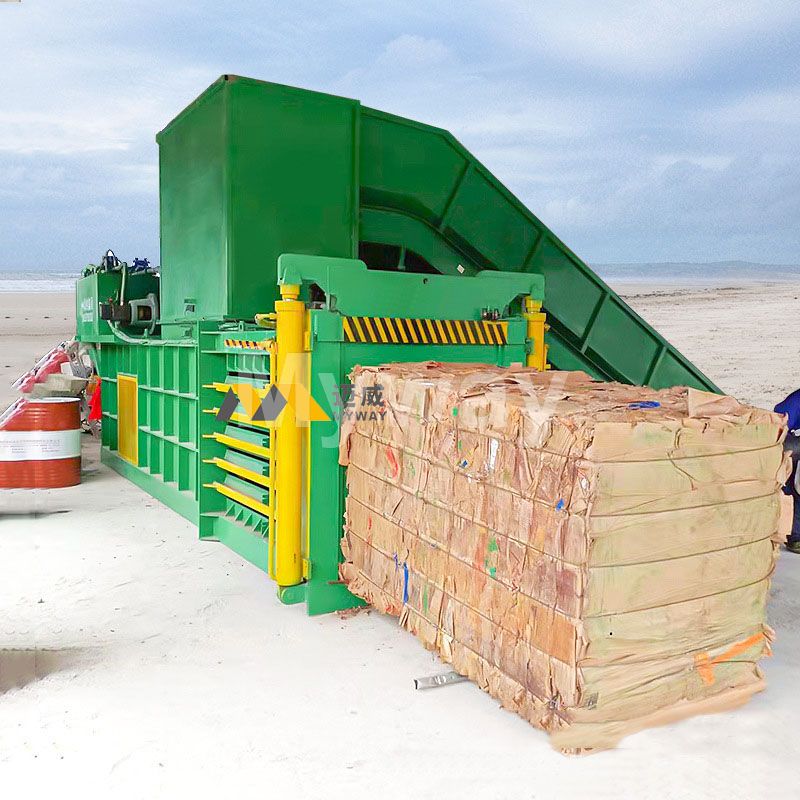 horizontal hydraulic baling machine