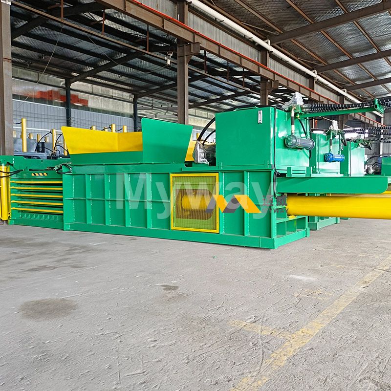 horizontal cardboard baler machine