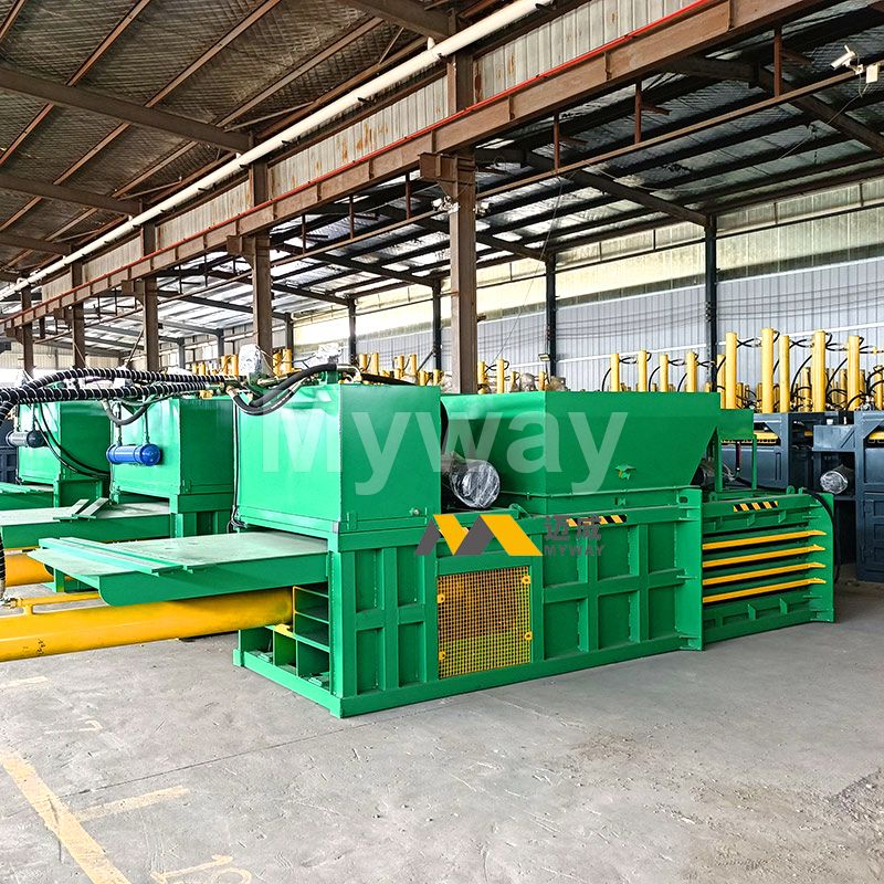 horizontal cardboard baling machine
