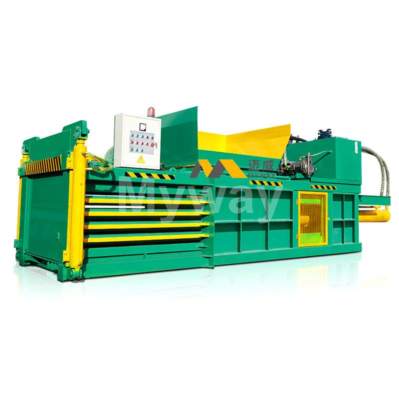 horizontal hydraulic baler machine