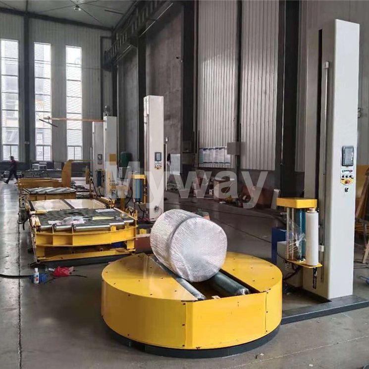 Stretch film wrapping machine for paper roll
