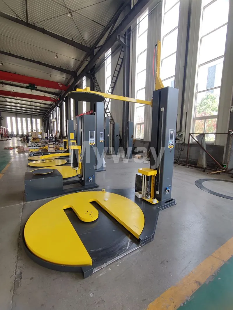 Pallet Stretch Wrapping Machine With Top Plate