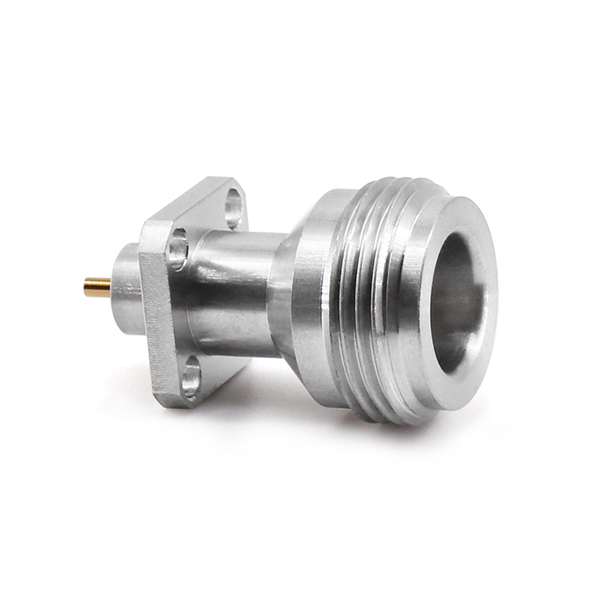 N Female Connector panel mount,4 Hole Flange,Metal through