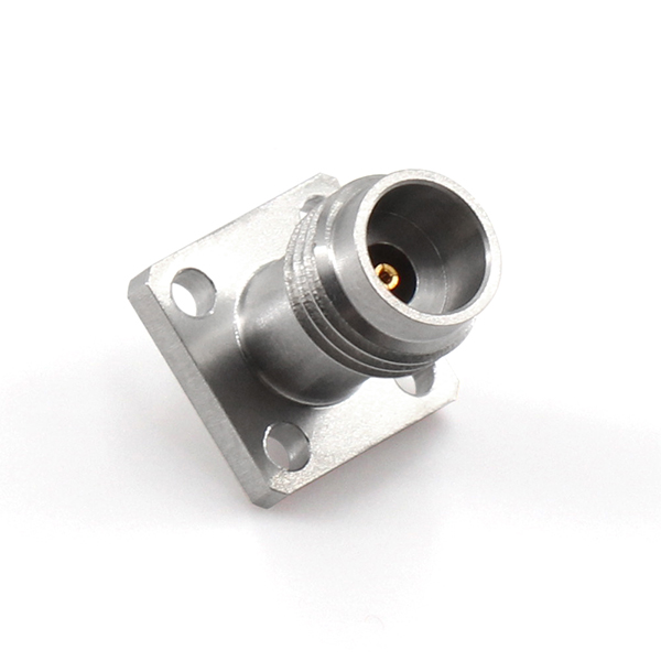 2.4mm Female Connector panel mount,4 Hole Flange,Metal through