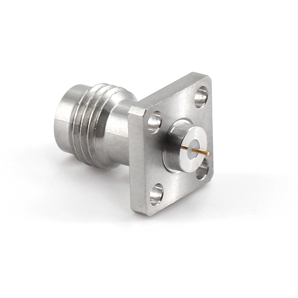 2.4mm Female Connector panel mount,4 Hole Flange,Metal through