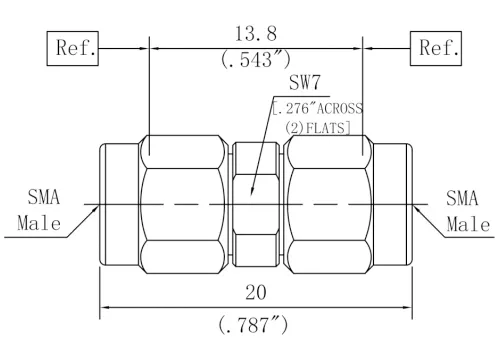 SMA Male to SMA Male Adapter
