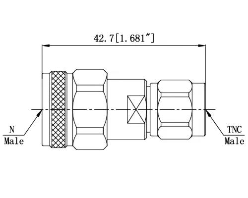 N Male to TNC Male Adapter