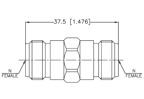 N Female to N Female Adapter