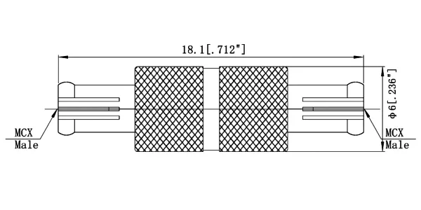 MCX Male to MCX Male Adapter