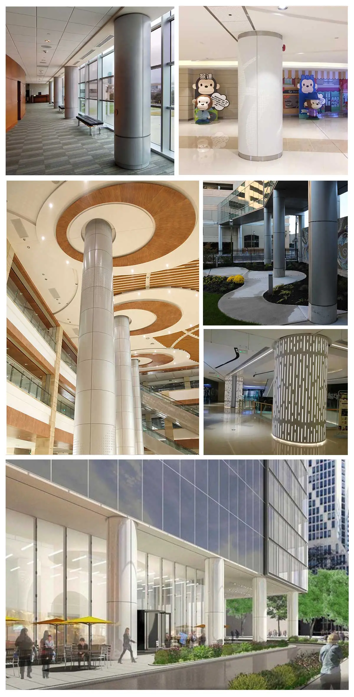 Aluminum Round Column Cover