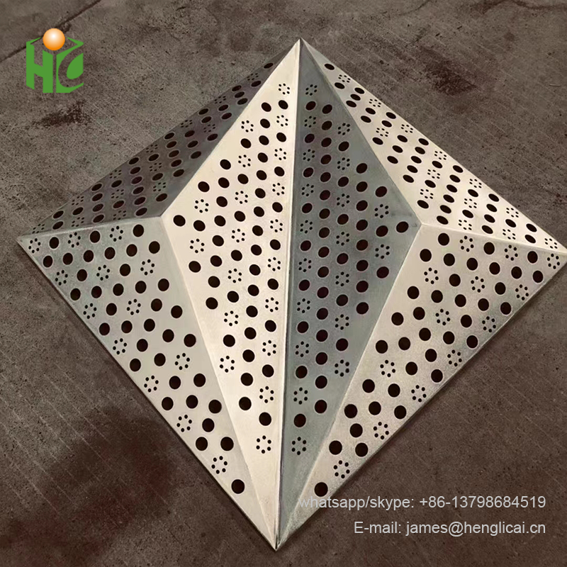 Solid aluminum panel 3D metal cladding design fireproof anti rust PVDF ...