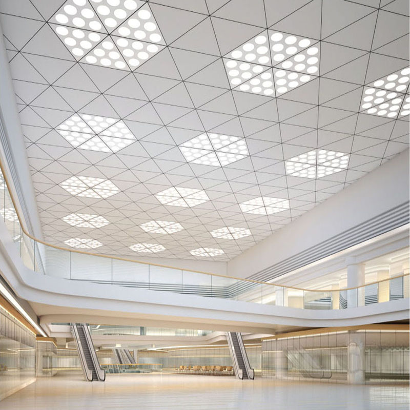 Interior Decorative Triangle Aluminum Plate Ceiling Tiles
