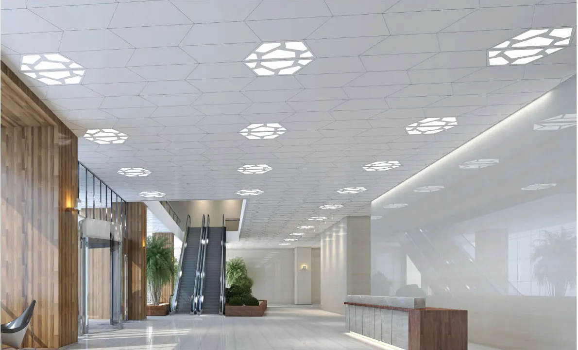 Shopping Mall Decoration Trapezoid Indoor Aluminum Ceiling Tiles