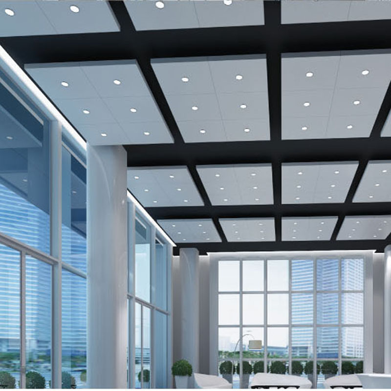 Wooden Aluminum Square Light Ceiling Tiles