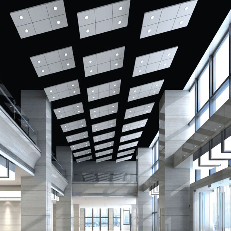 Wooden Aluminum Square Light Ceiling Tiles