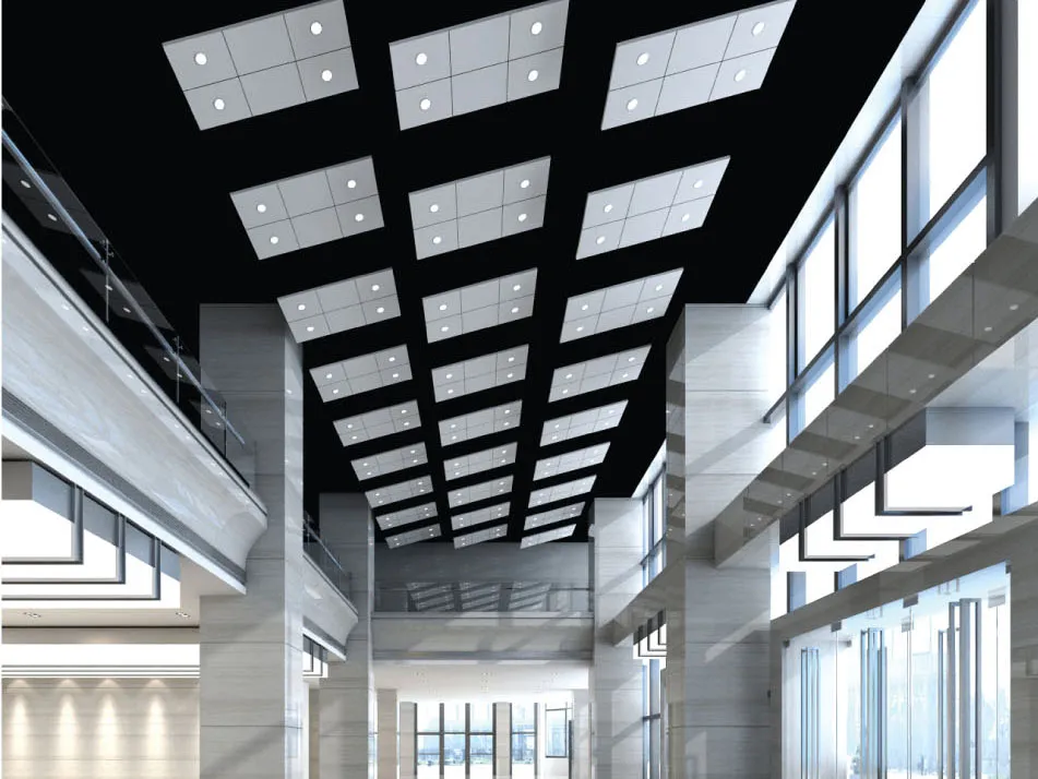 Wooden Aluminum Square Light Ceiling Tiles