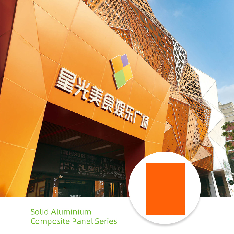 Solid Color Curtain Wall Aluminum Composite Panel