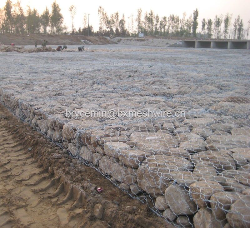 wire mesh basket retain wall hexagonal gabion box