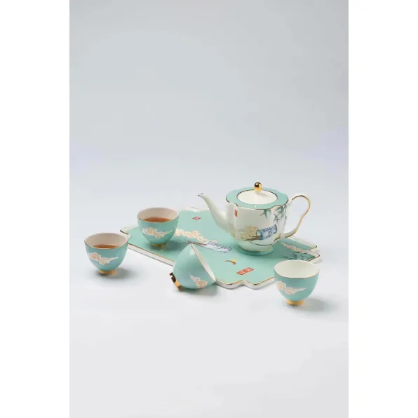 hand painted tea set