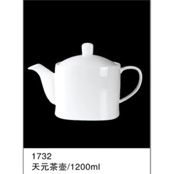 Bone china tea pot tianyuan shape