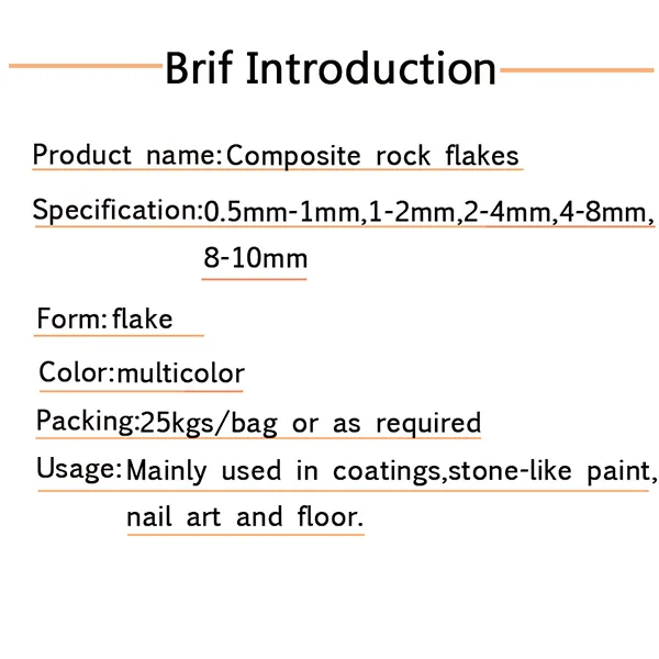 Composite rock flakes