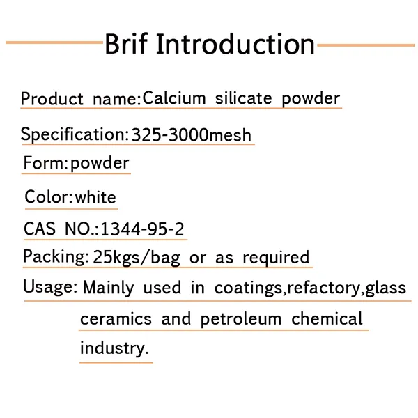 Calcium silicate powder