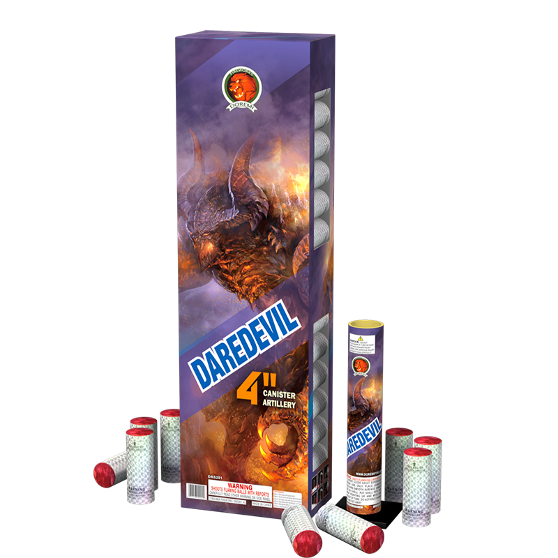 DAS201 DAREDEVIL CANISTER SHELLS FIREWORKS, ARTILLERY SHELLS