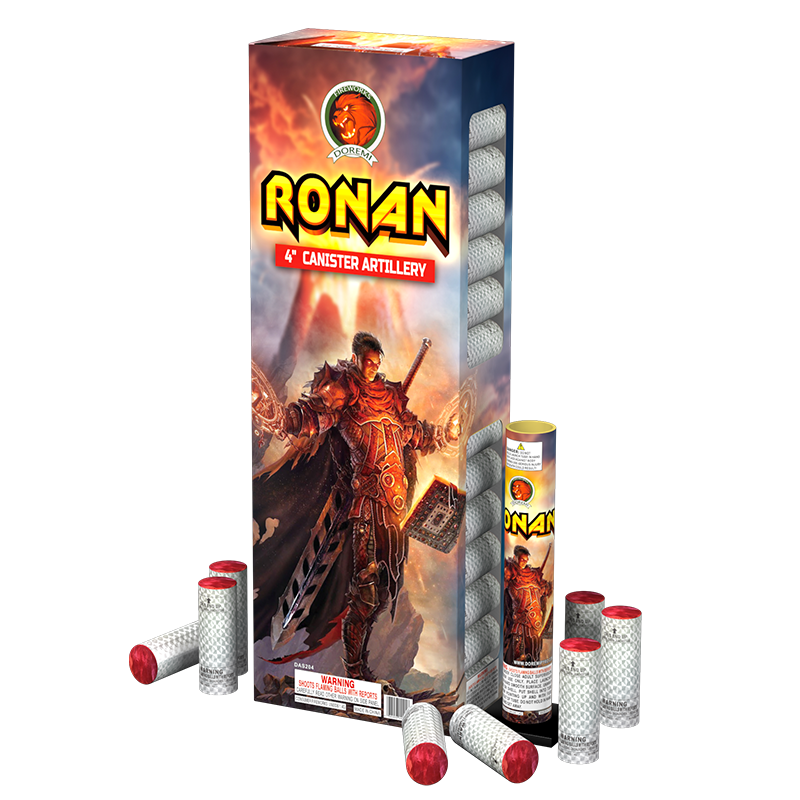 DAS204 RONAN 4 INCHES CANISTER SHELLS FIREWORKS,60G CANISTER SHELLS