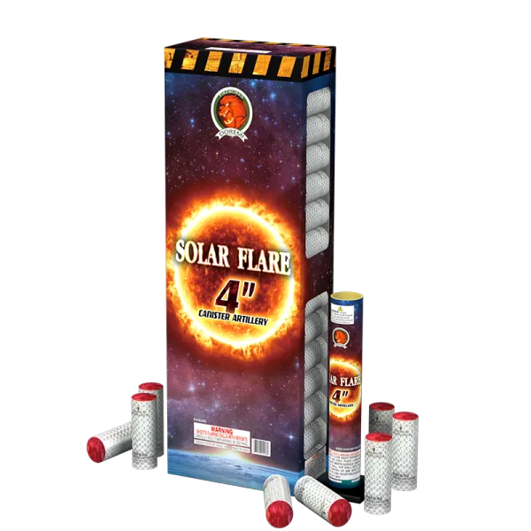 DAS206 SOLAR FLARE 4 INCHES CANISTER SHELLS FIREWORKS,60G SHELLS