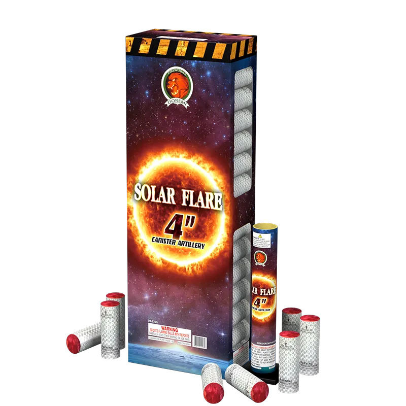 DAS206 SOLAR FLARE 4 INCHES CANISTER SHELLS FIREWORKS,60G SHELLS