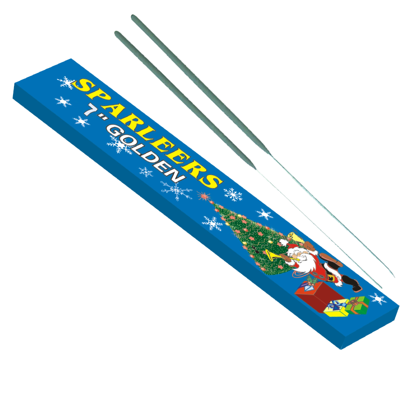 0977 7 INCHES GOLD SPARKLER FIREWORKS, DOREMI FIREWORKS, FIREWORKS FACTORY