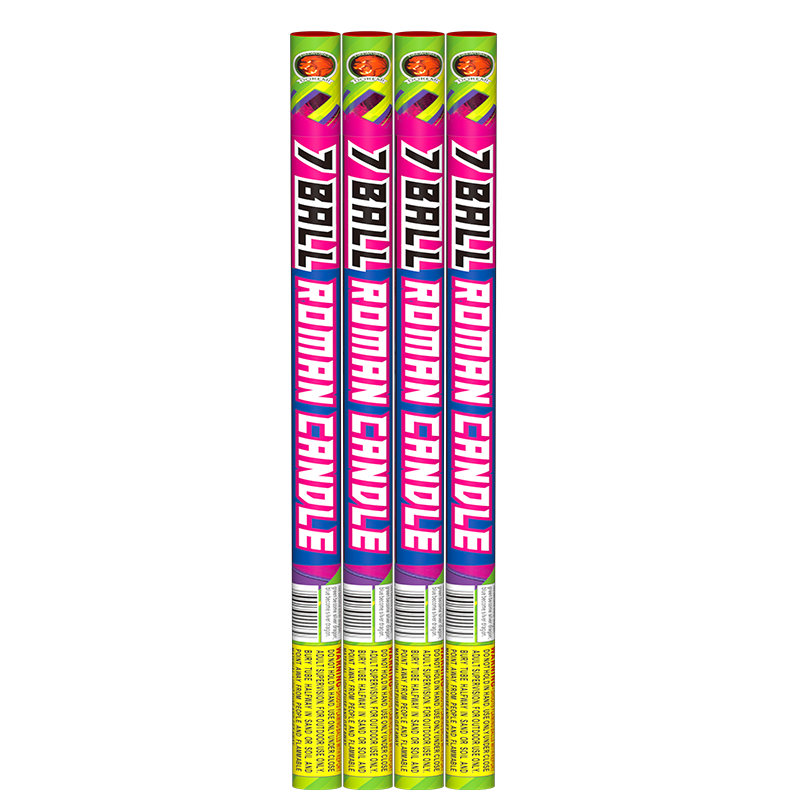 DFR003 7 BALLS ROMAN CANDLES FIREWORKS, FIREWORKS IMPORTING